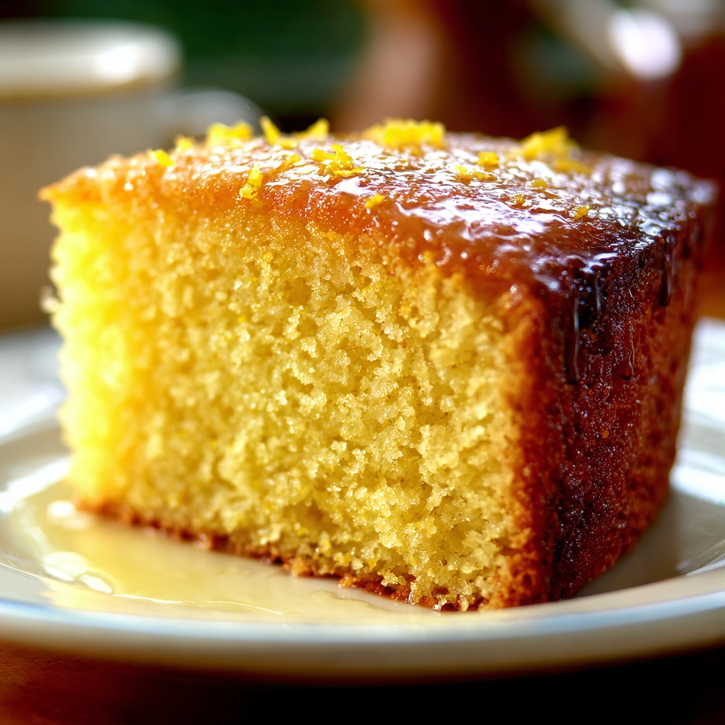 Polenta Cake with Almonds Recipe | Italian Style