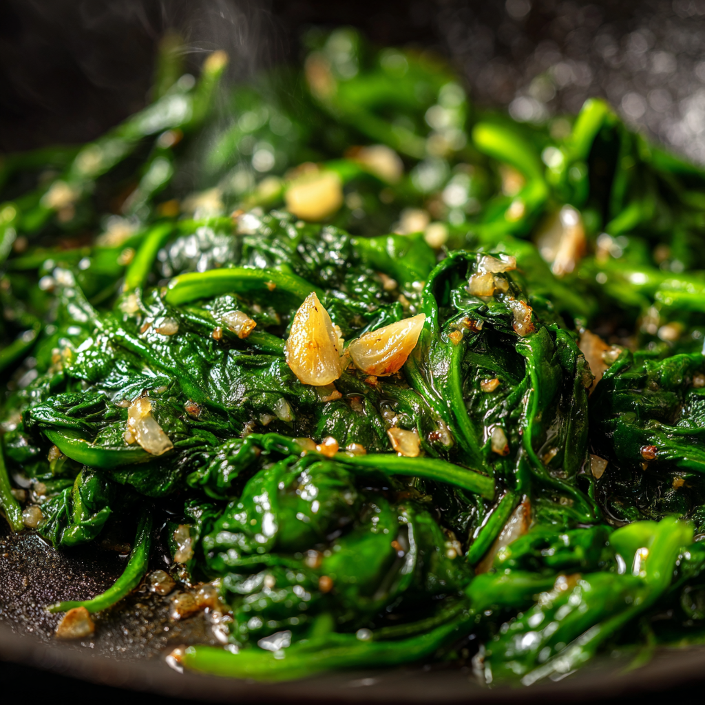 Sautéed Spinach with Garlic | Italian Style