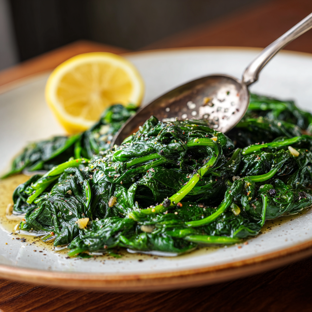 Sautéed Spinach with Garlic | Italian Style