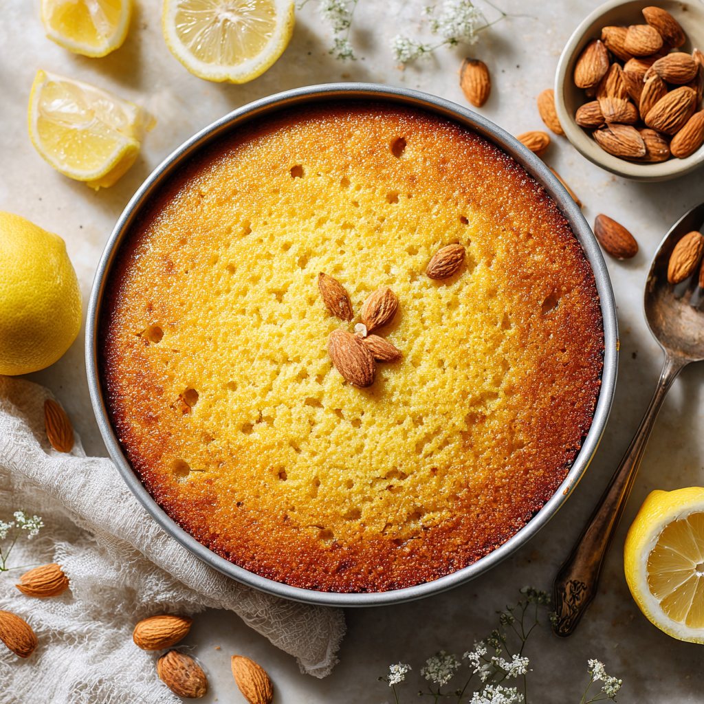 Polenta Cake with Almonds Recipe | Italian Style