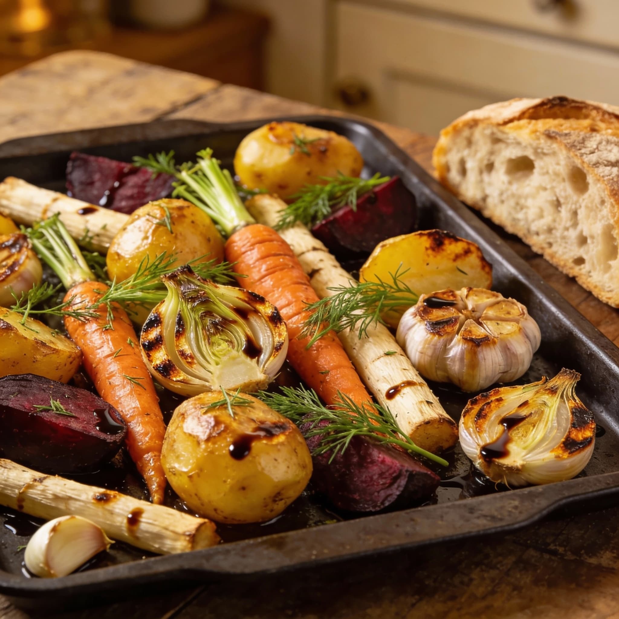 Roasted Root Vegetables with Italian Herbs