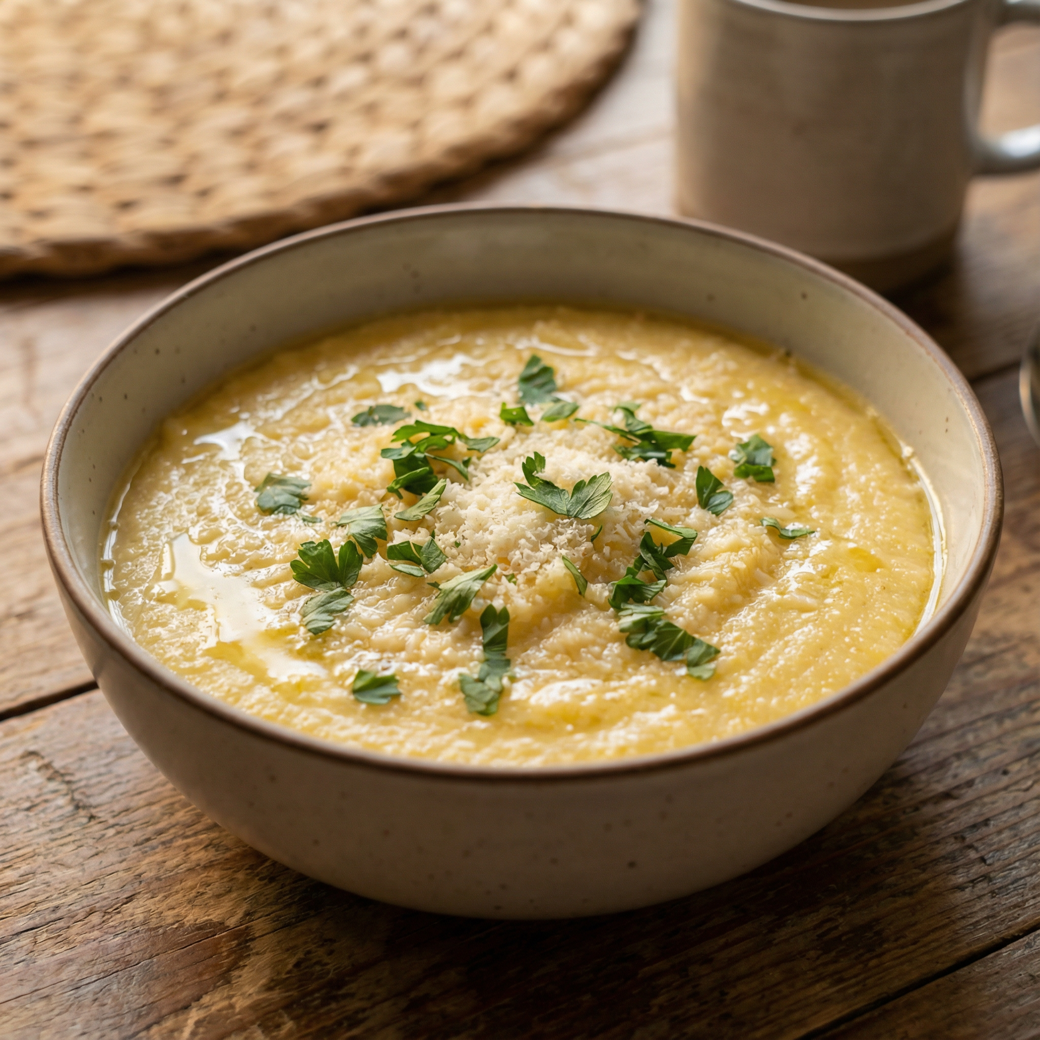 Creamy Polenta with Italian Cheese Recipe