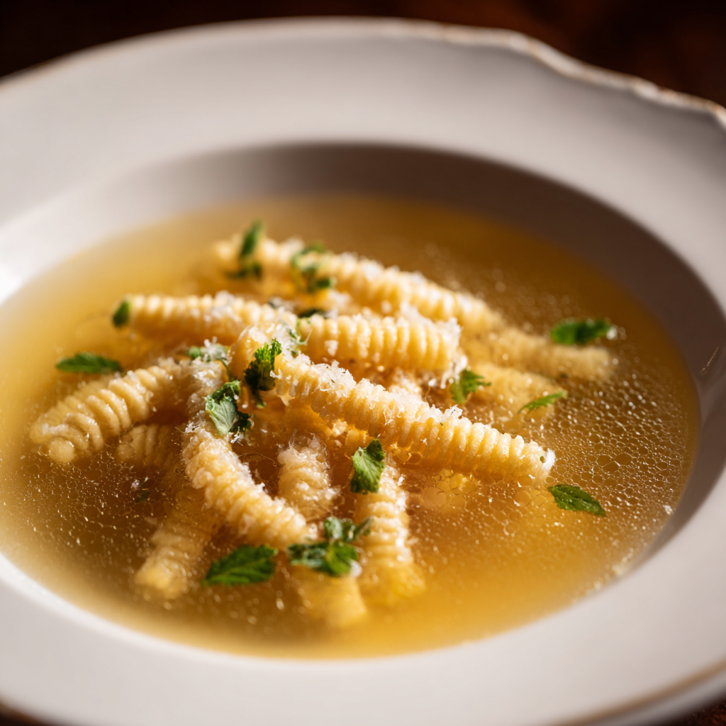 Traditional Passatelli in Brodo Italian Soup Recipe for Comfort
