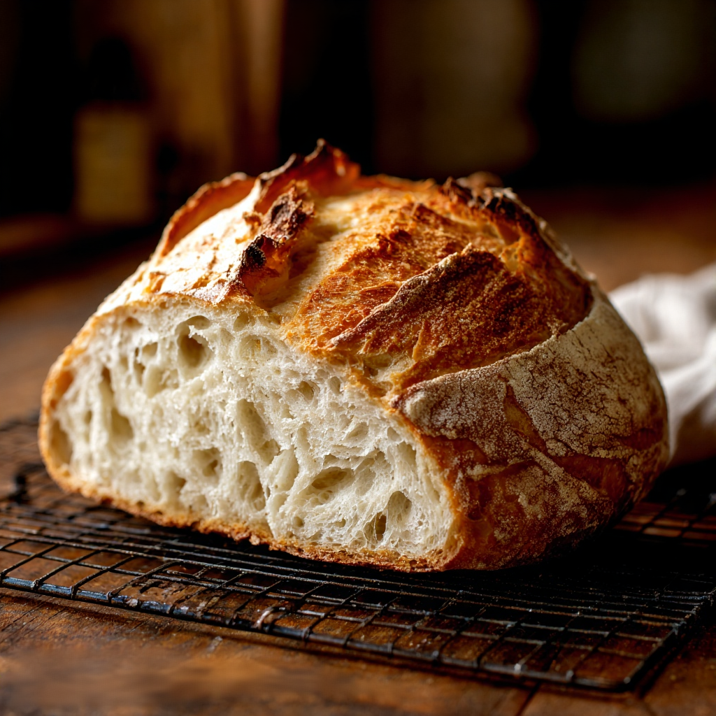 No-Knead Italian Country Bread Recipe