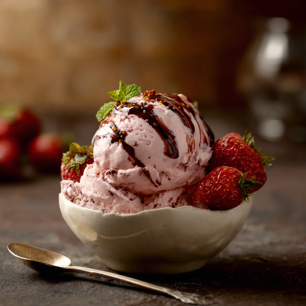 Balsamic Strawberry Gelato Recipe: Easy Italian Dessert